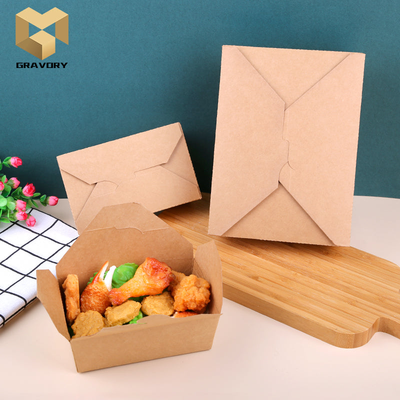 700 ml kraft lunch paper box with buckle samples – gravorypackaging.com